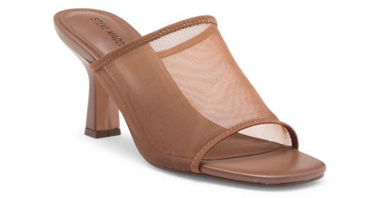 Steve Madden Gleam Mesh Sandal in Brown | Lyst
