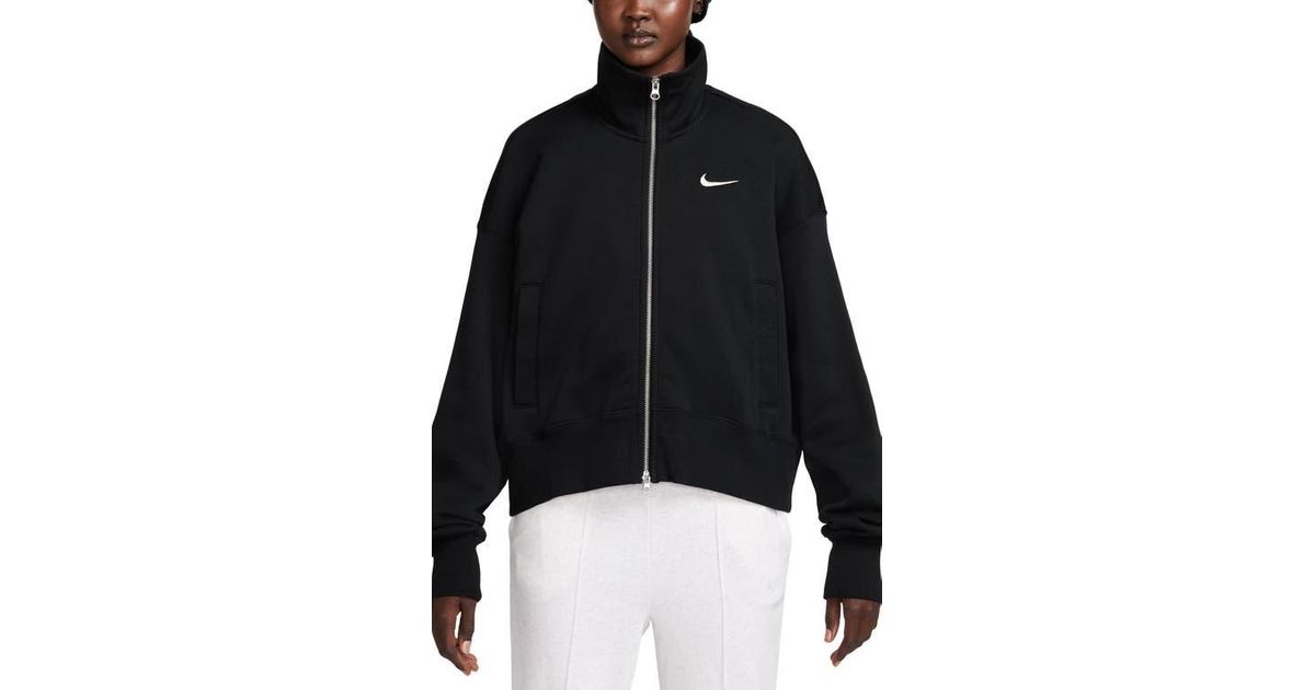 Nike Sportswear Phoenix Fleece Oversize Track Jacket in Black | Lyst