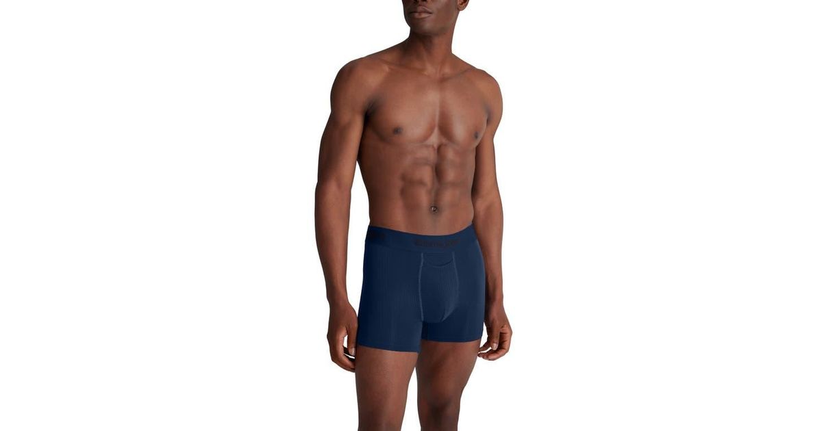 Tommy John Second Skin Luxe Rib 4-Inch Boxer Briefs in Blue for Men | Lyst