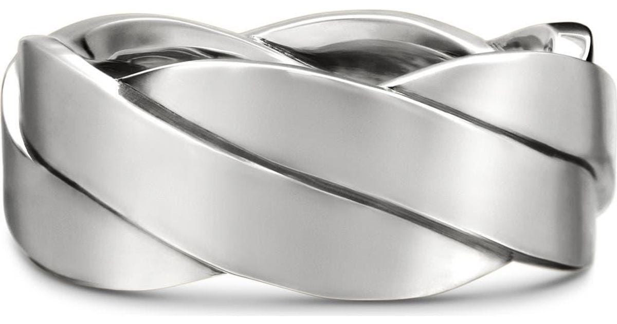 David Yurman Dy Helios Band Ring in Metallic | Lyst