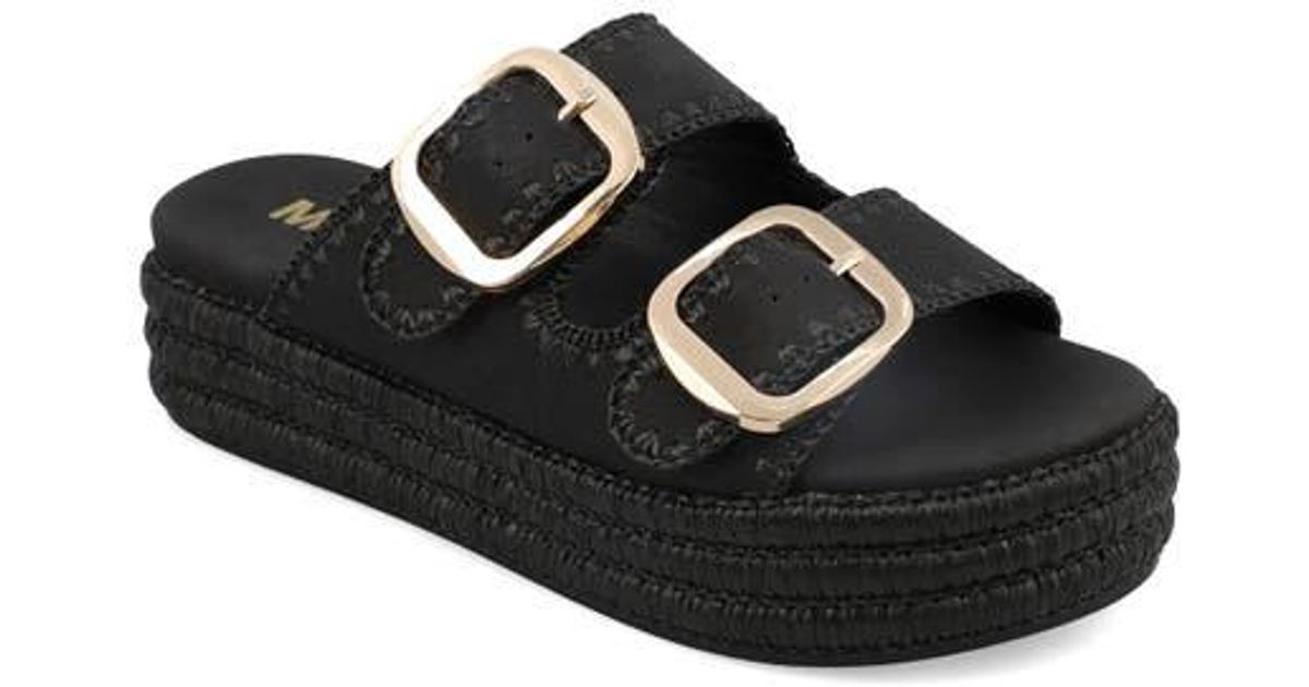 MIA Mieko Two-Strap Platform Sandal in Black | Lyst