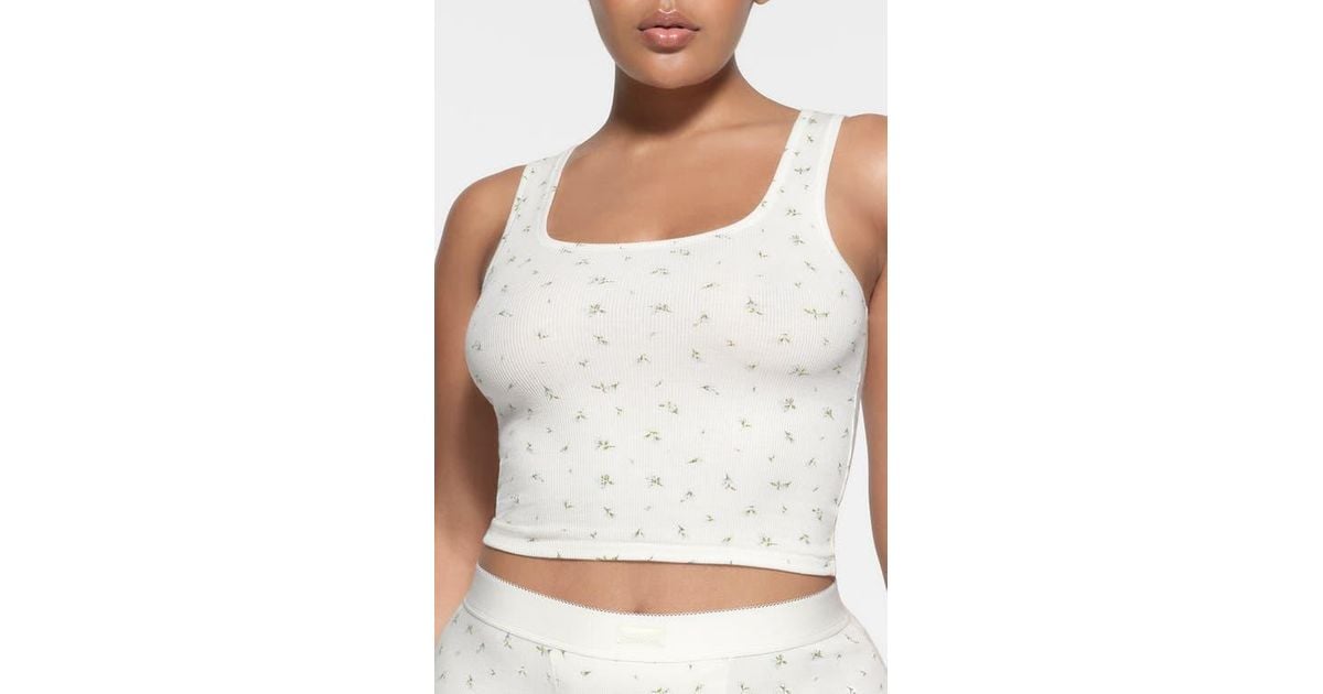 Skims 3-Pack Cotton Rib Tanks in White | Lyst