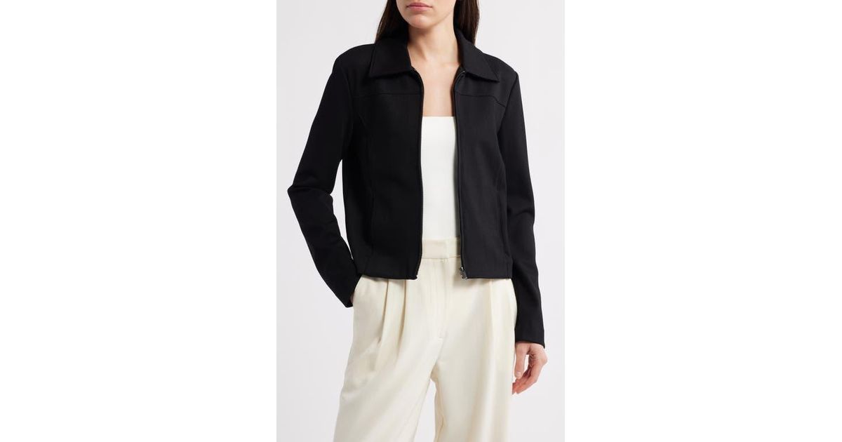 Mango Goa Crop Jacket in Black | Lyst