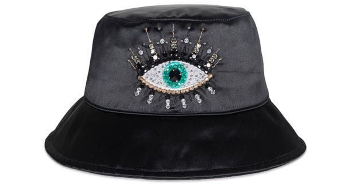 Kurt Geiger Evil Eye Bucket Hat in Black | Lyst