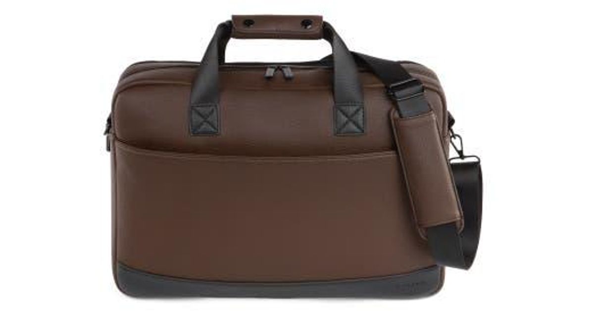 Bugatti Central Briefcase in Brown | Lyst