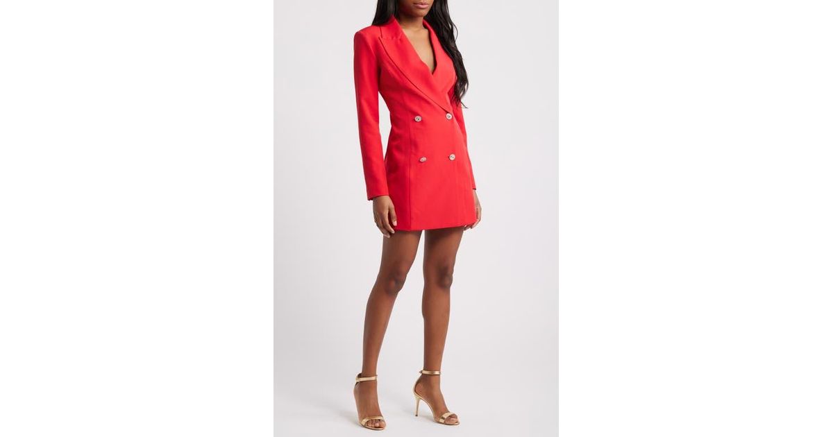 bebe X Ciara X Ciara Bold Blazer Dress in Red | Lyst