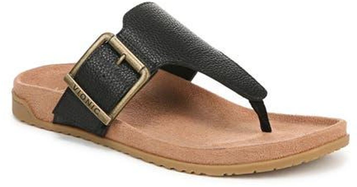 Vionic Emma Flip Flop in Black | Lyst