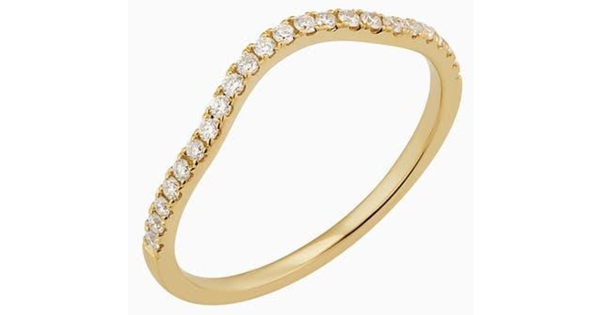Oradina 10K The Arc Diamond Stack Ring in White | Lyst