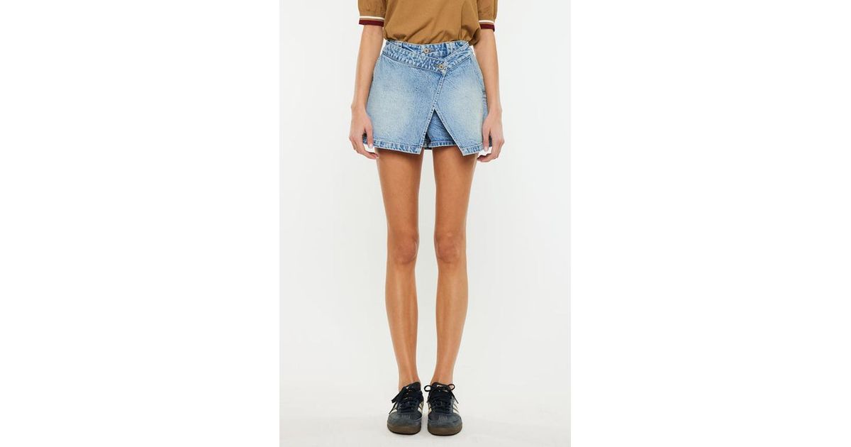 Official Kancan USA Bailey High Rise Skort in Blue | Lyst