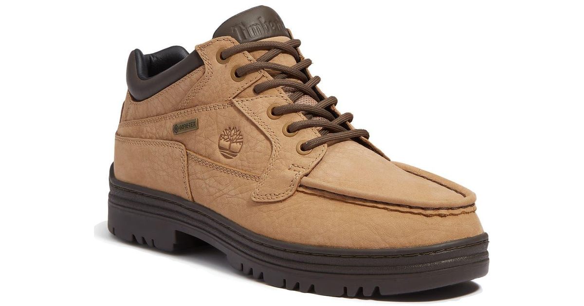 Timberland Mid Lace-Up Moc Toe Gore-Tex Shoe in Brown for Men | Lyst