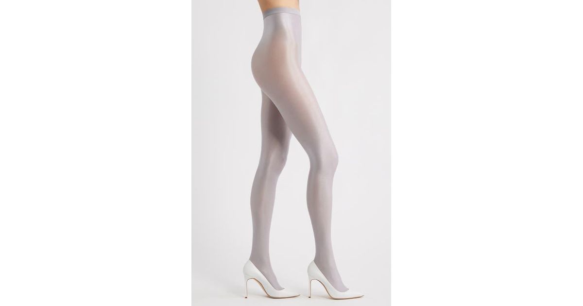 High Heel Jungle Liquid Metal Tights in Metallic | Lyst