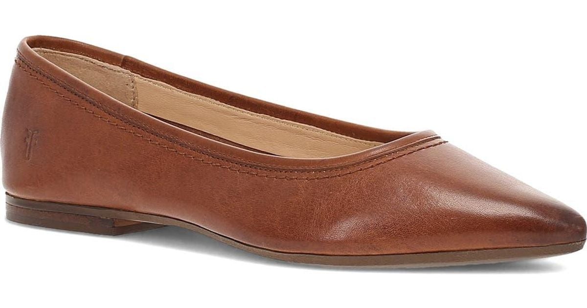 Frye Heather Pointed Toe Flat in Brown | Lyst