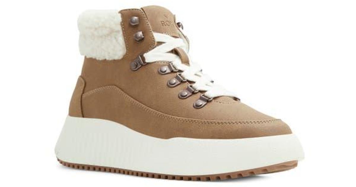 Roxy Bling Peak High Top Sneaker in Brown | Lyst