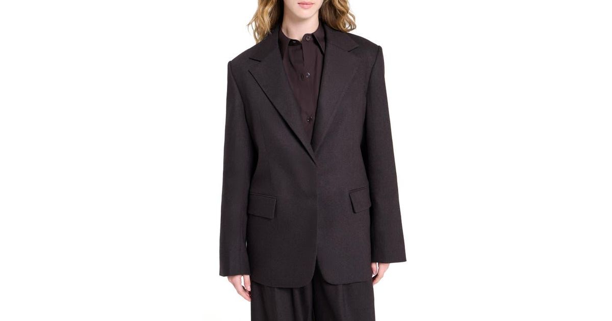 Twp Jillian Stretch Wool & Cashmere Blazer in Black | Lyst