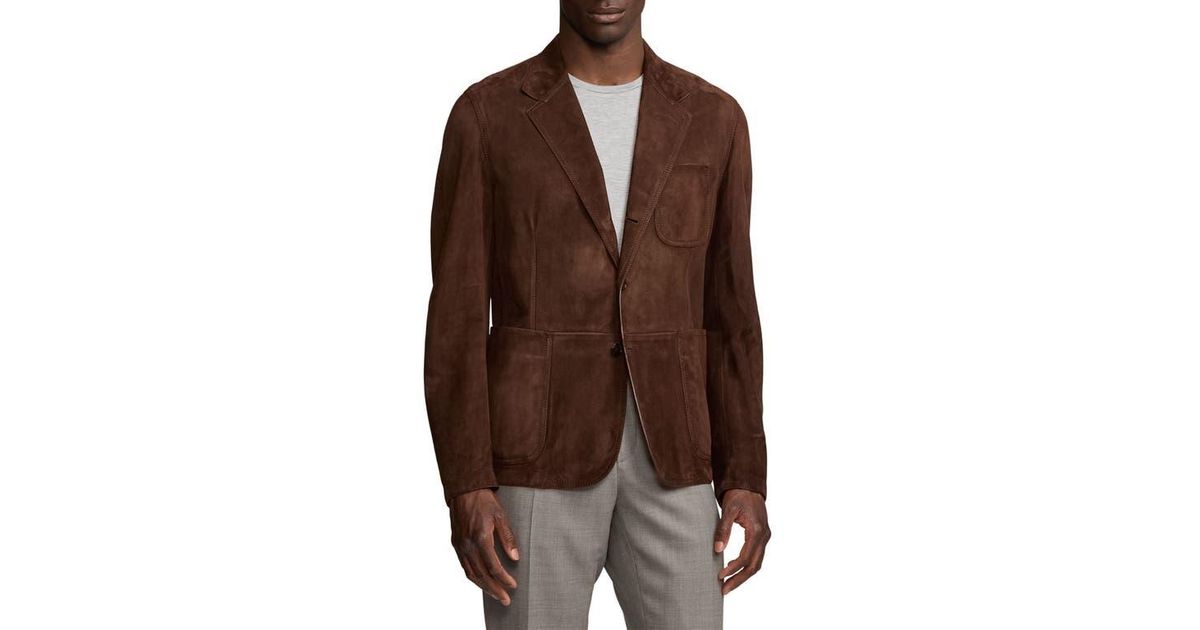 Ralph Lauren Ralph Lauren Label Stewart Suede Sport Coat in Brown for ...