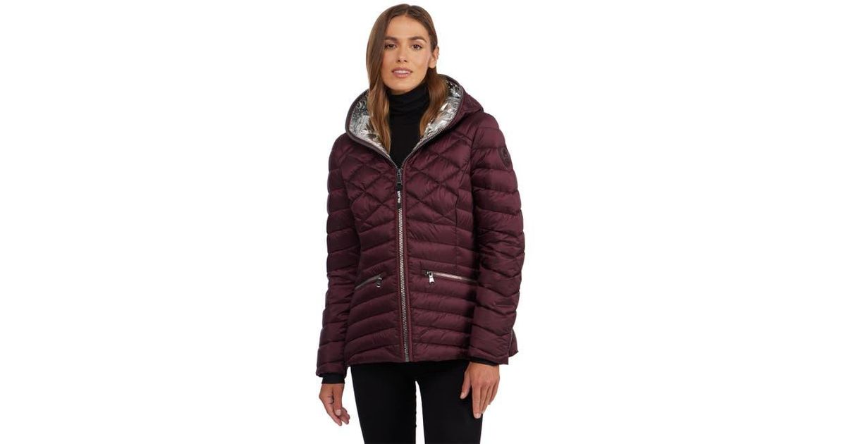 Pajar Nyota Lightweight Mixed-Diamond Quilted Packable Jacket in Red | Lyst