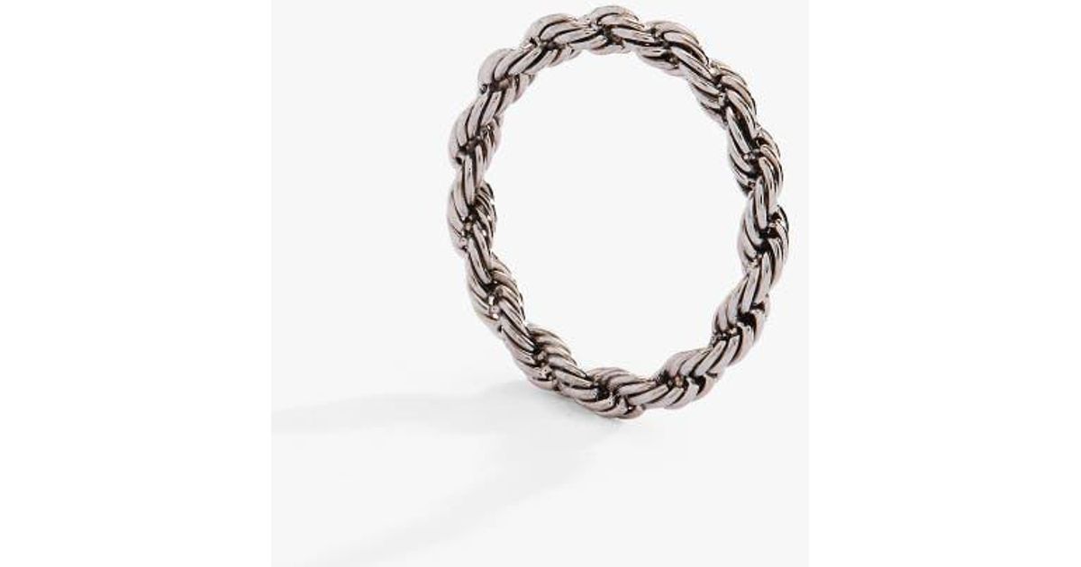 ALEX AND ANI Frozen French Rope Chain Ring in Metallic | Lyst