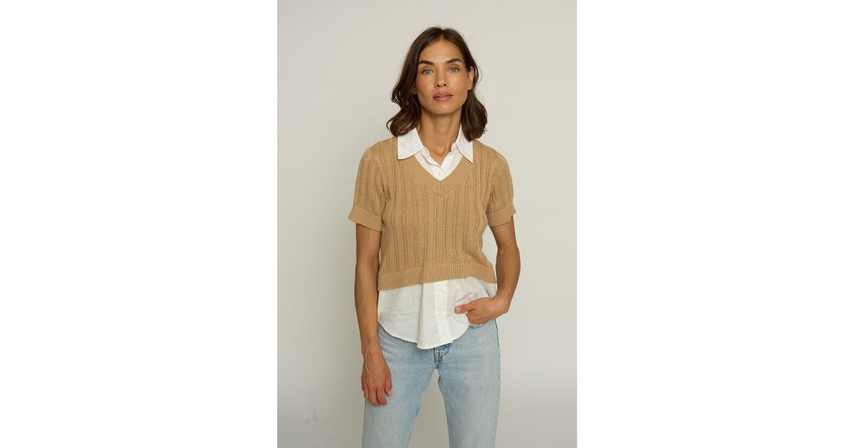 Central Park West Short Sleeve Twofer | Lyst