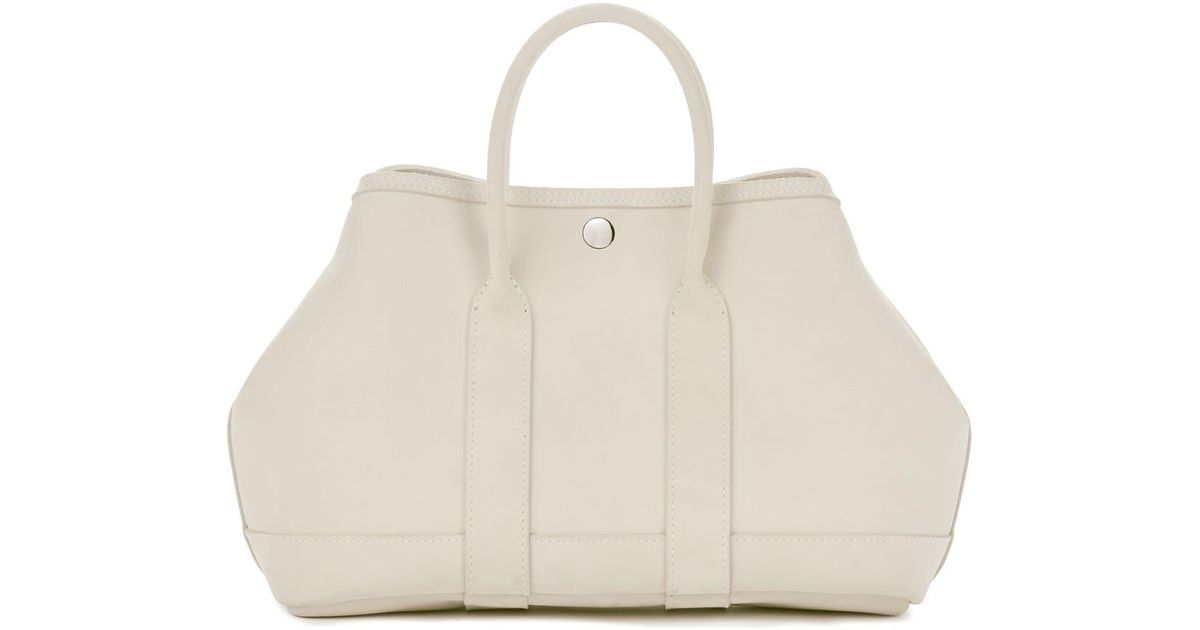 EZRA ARTHUR Audrey American Steer Leather Top Handle Bag in Natural | Lyst
