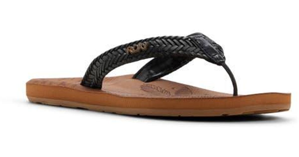 Roxy Lili Iii Flip Flop in Black | Lyst