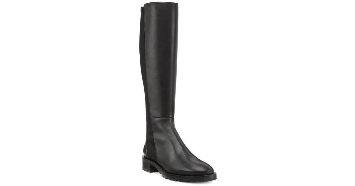 Stuart Weitzman 5050 Lug Sole Tall Boot in Black | Lyst