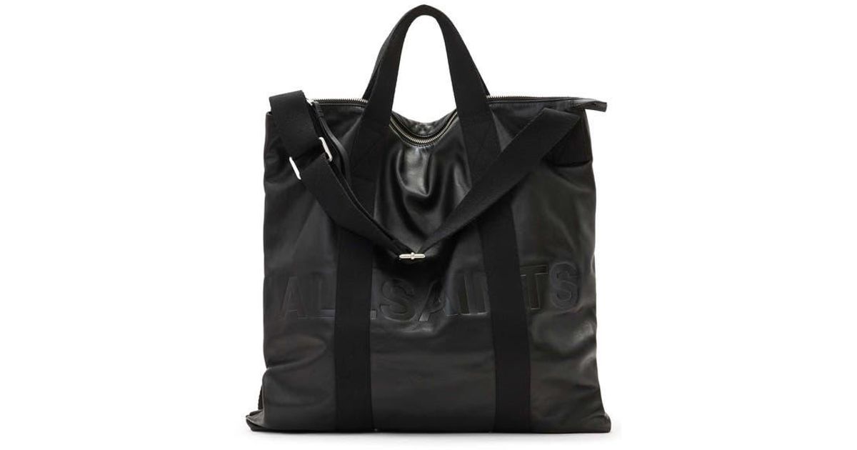 AllSaints Kei Leather Backpack in Black | Lyst