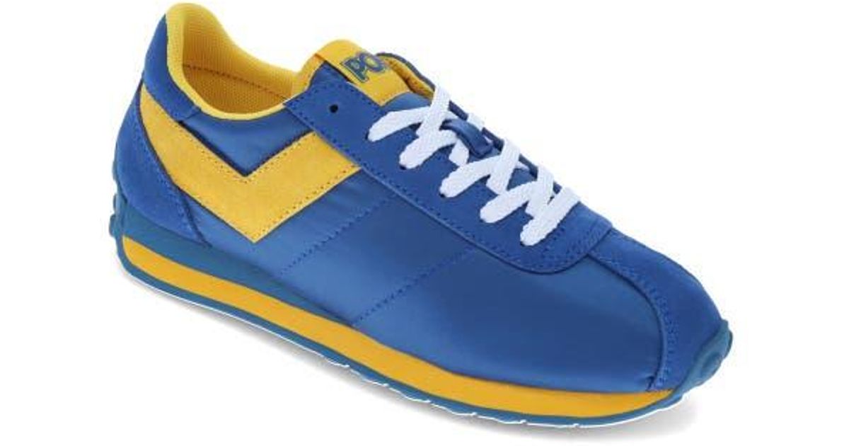 Product Of New York Nylon Suede Chevron Athletic Sneakers in Blue for ...