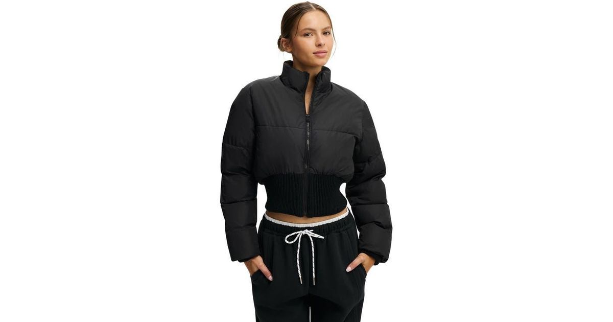 Cotton On Active The Mother Puffer Contour Jacket in Black | Lyst