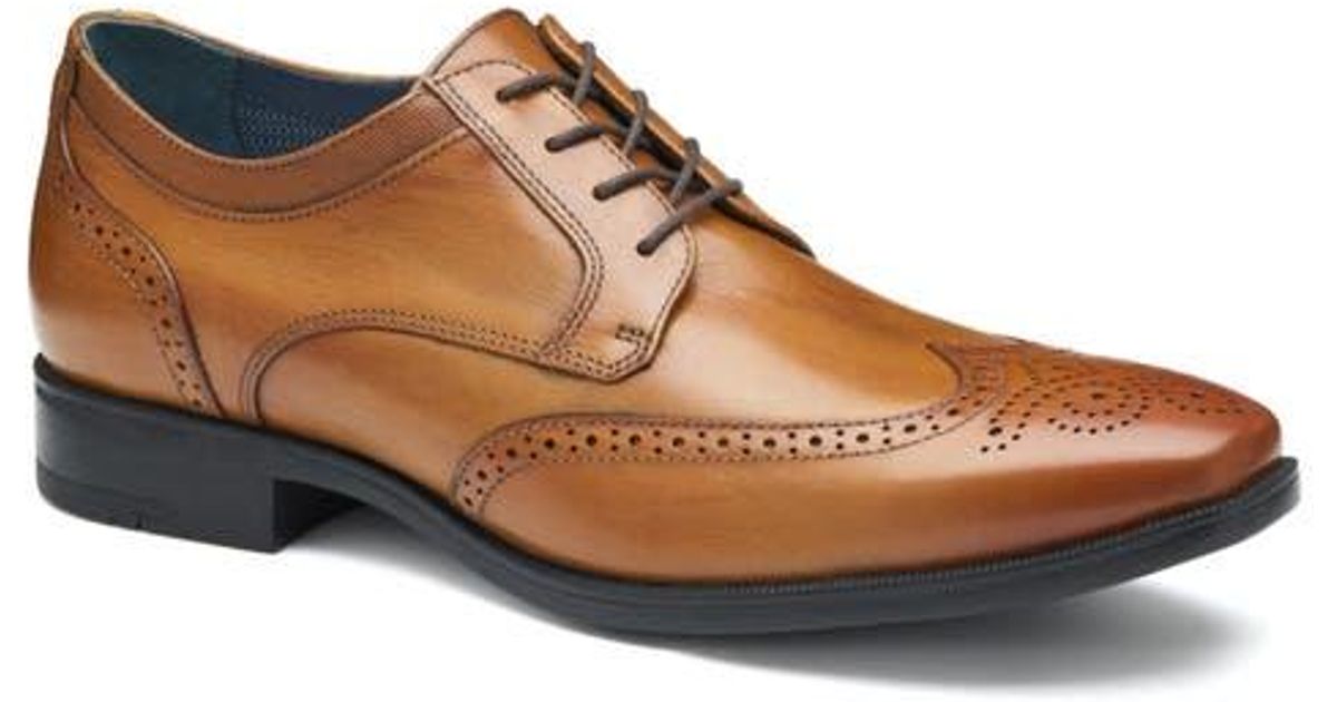 Johnston & Murphy Gibbons Wingtip Derby in Brown for Men | Lyst