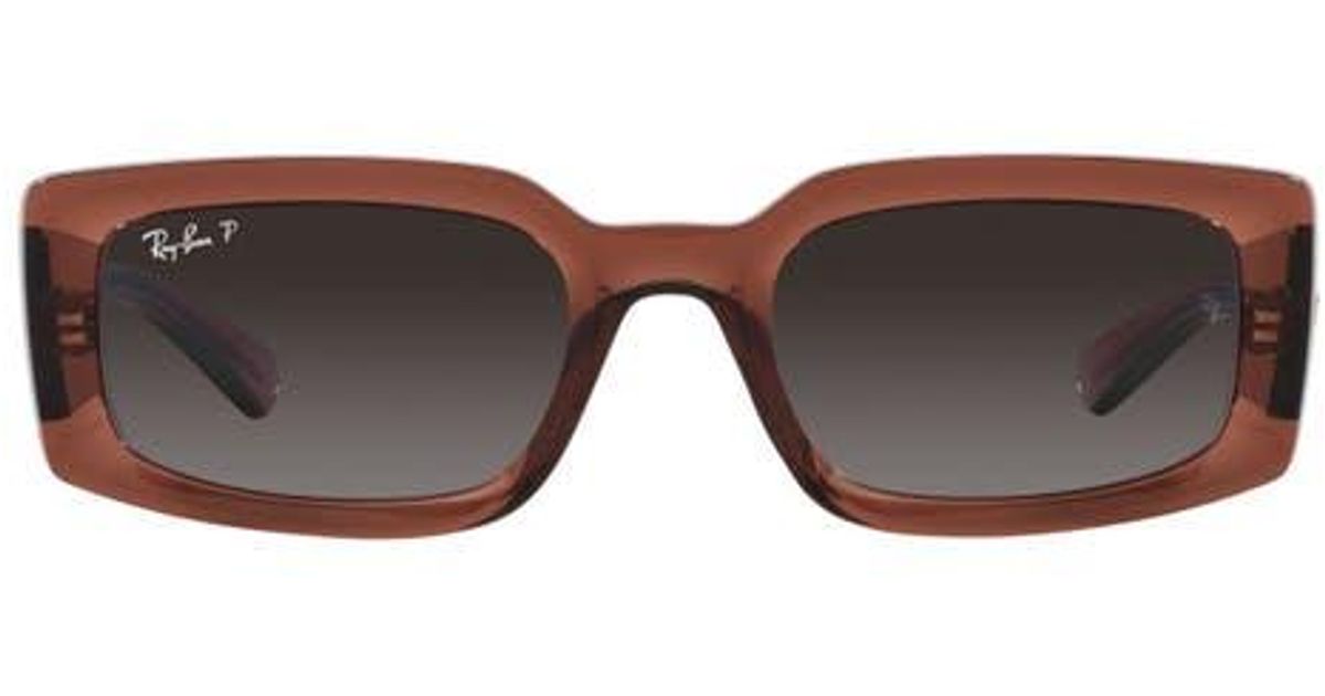 Ray-Ban Kiliane 54Mm Gradient Polarized Rectangular Sunglasses in Brown ...