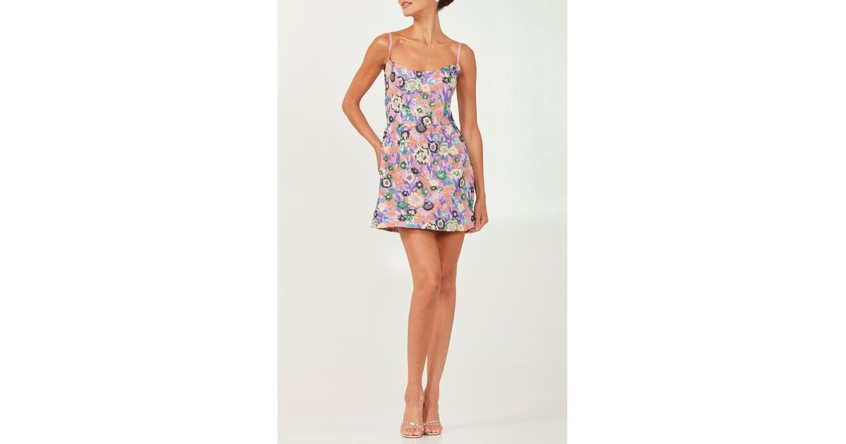 HELSI Cora Embellished Minidress in Purple | Lyst
