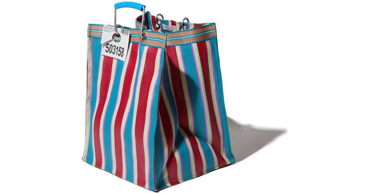 Puebco Recycled Plastic Stripe Bag in Blue | Lyst