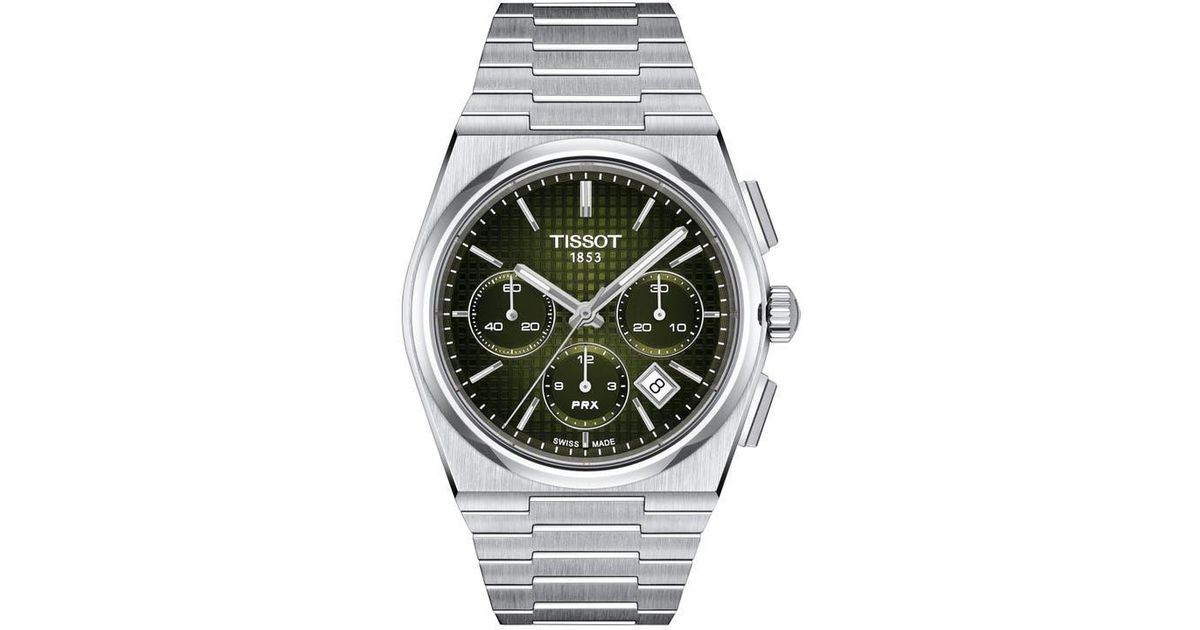 Tissot Prx Chronograph Bracelet Watch, 42Mm in Gray for Men | Lyst