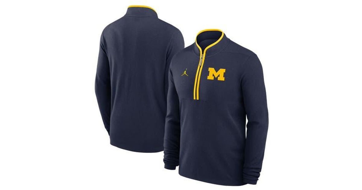 Nike Jordan Brand Michigan Wolverines Victory Half-Zip Sweatshirt in ...
