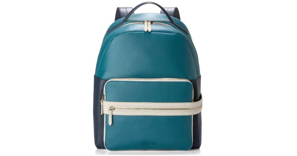 Cole Haan Davis Leather Backpack in Blue | Lyst