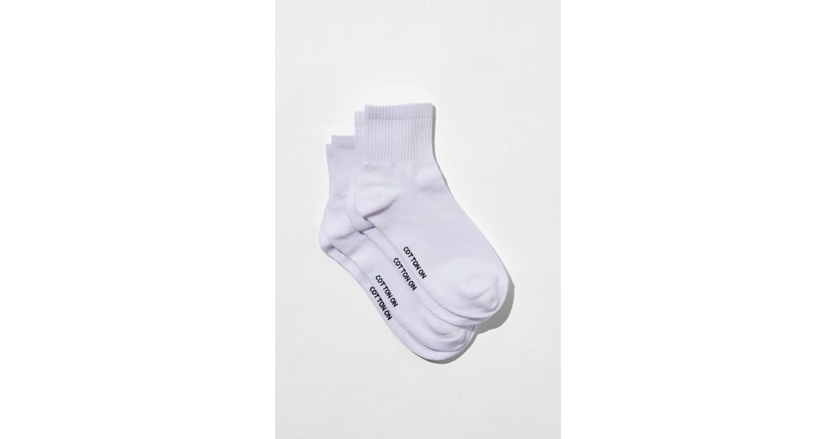 Rubi Shoes The Perfect Pair Quarter Crew Sock 2Pk in White | Lyst