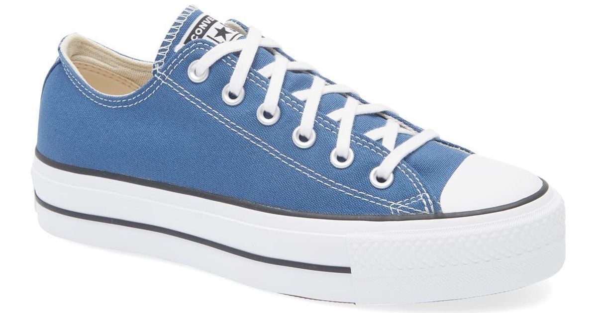 Converse Chuck Taylor All Star Lift Oxford Sneaker in Blue | Lyst