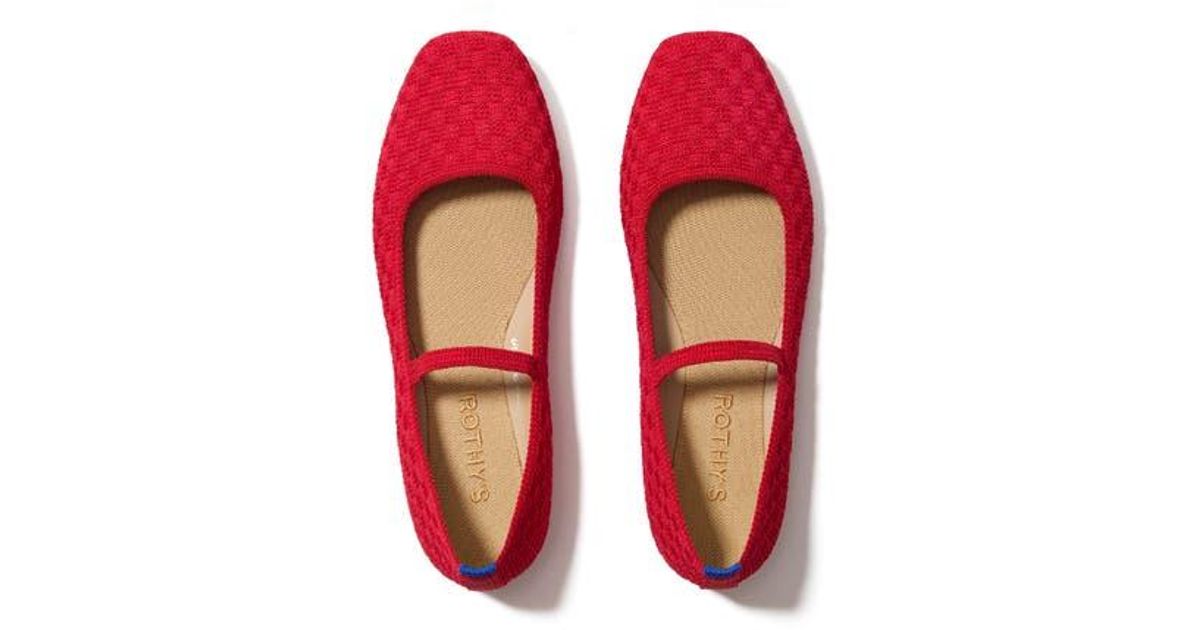 Rothy's The Max Square Mary Jane in Red | Lyst