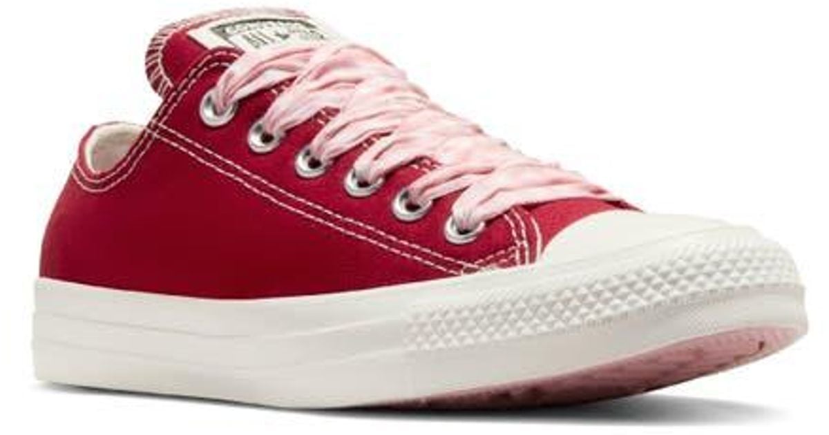 Converse Chuck Taylor All Star Oxford Sneaker in Red | Lyst