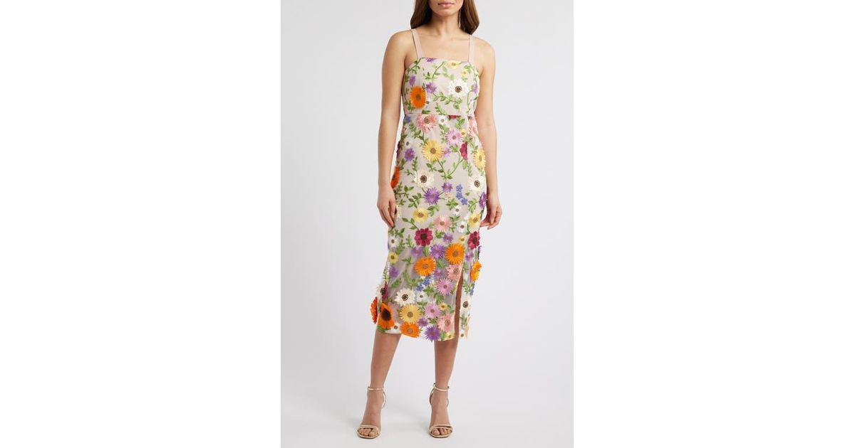 Sam Edelman 3D Floral Embroidered Sheath | Lyst