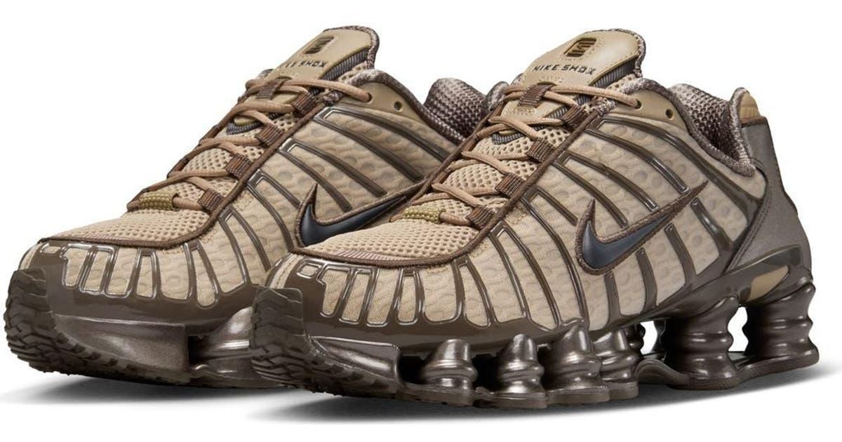 Nike Shox Tl Sneaker in Brown | Lyst