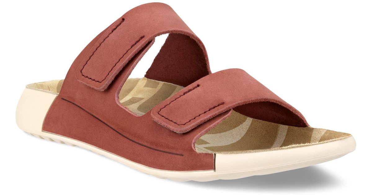 Ecco Cozmo Slide Sandal in Brown | Lyst