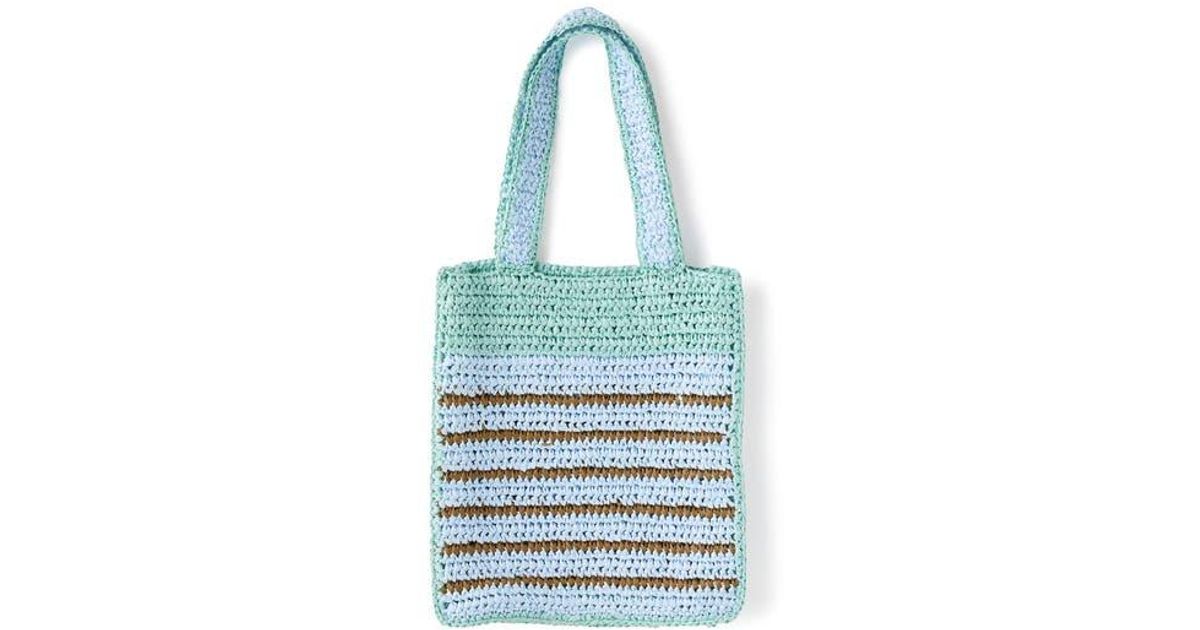 Cotton On Sierra Woven Tote Bag in Blue | Lyst