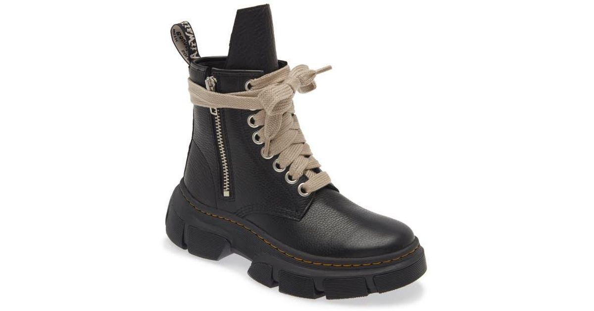 Rick Owens X Dr. Martens 1460 Mega Boot in Black for Men | Lyst