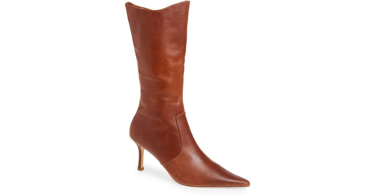 Tony Bianco Sheba Pointed Toe Boot in Brown | Lyst