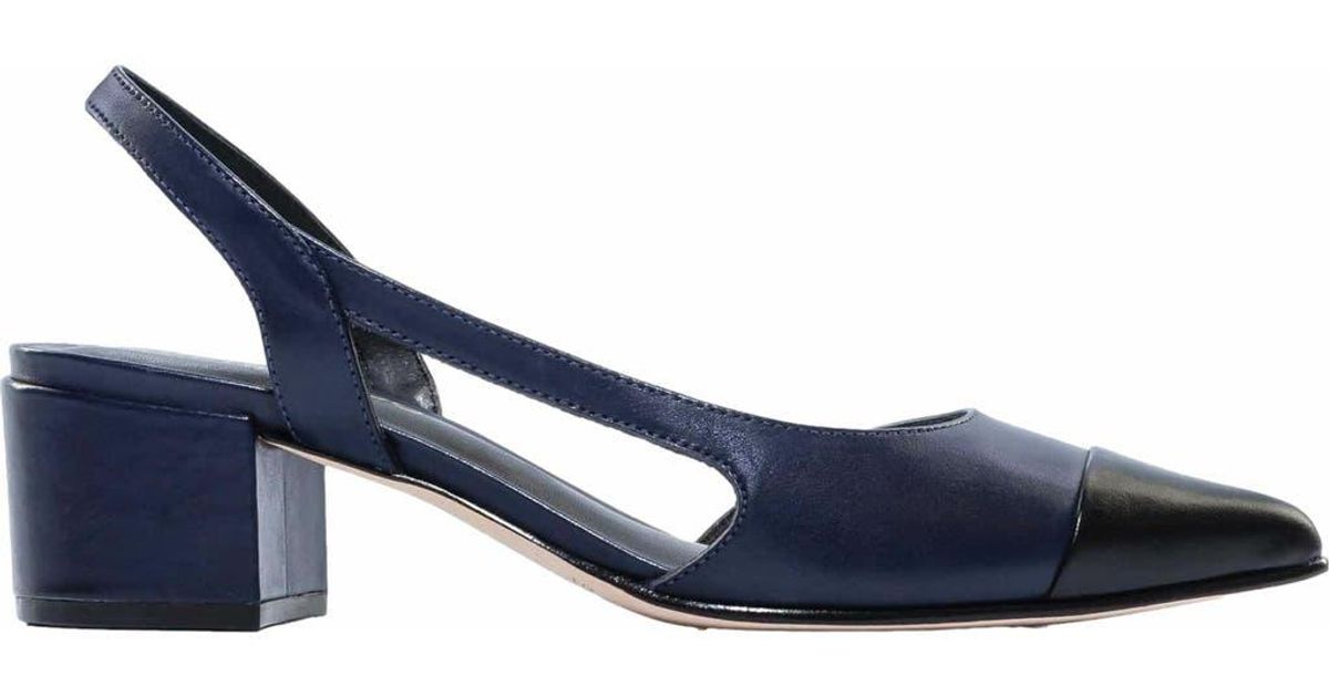 Bernardo Monroe Cap Toe Pump in Blue | Lyst