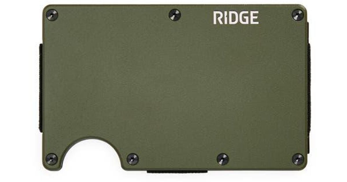 THE RIDGE Rfid-Blocking Aluminum Money Clip Wallet in Green for Men | Lyst