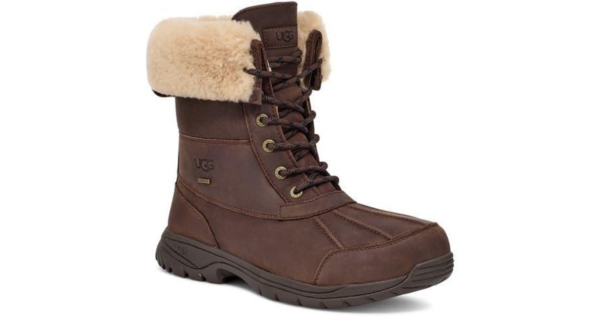 UGG Butte Wool Trimmed Waterproof Hiking Boot in Brown for Men | Lyst