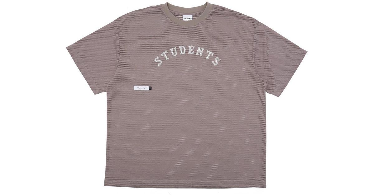 STUDENTS Bases Covered Oversize Logo Graphic Mesh T-Shirt in Purple for ...