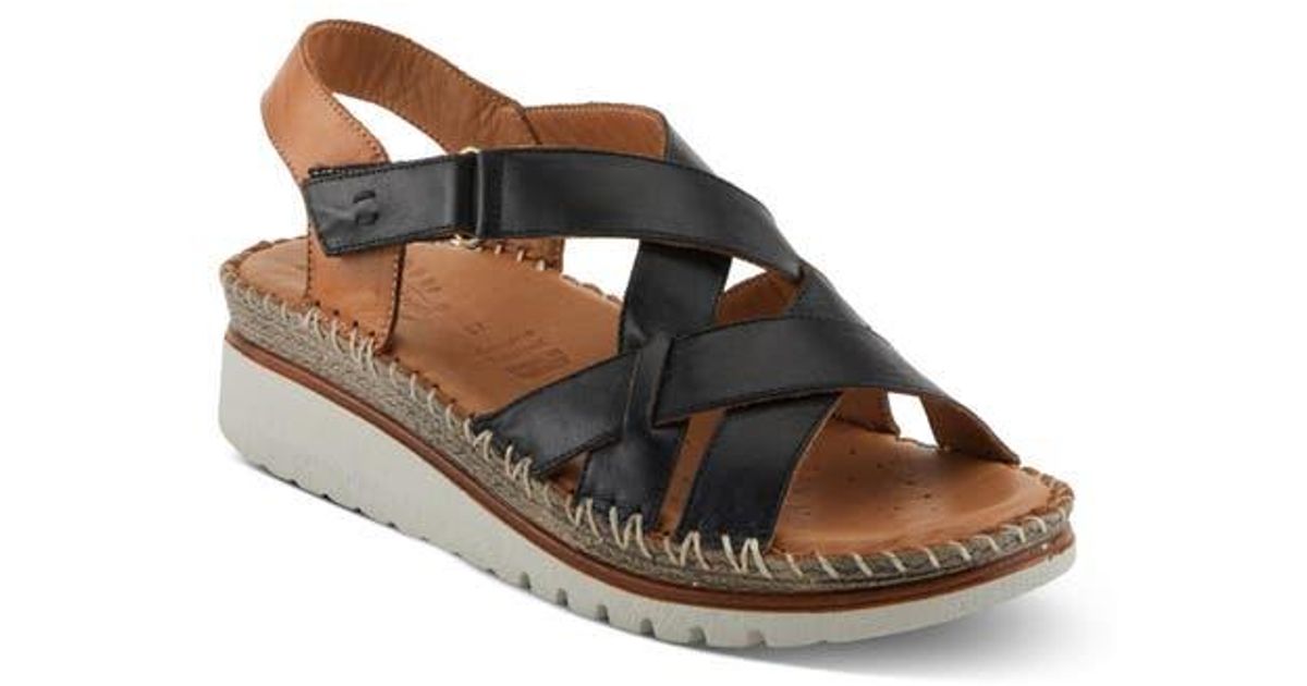 Spring Step Migula Slingback Wedge Sandal in Brown | Lyst